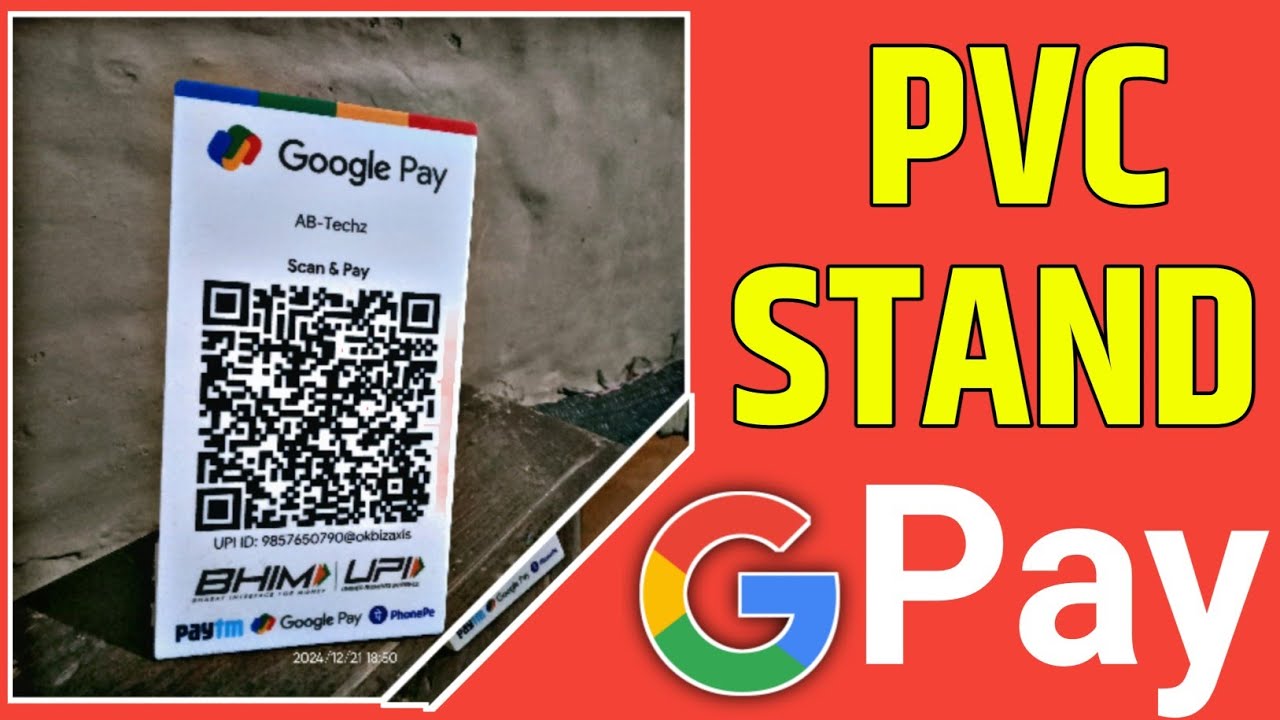 Google pay pvc qr code stand order from Google @ABTechz@Abtechzx - YouTube