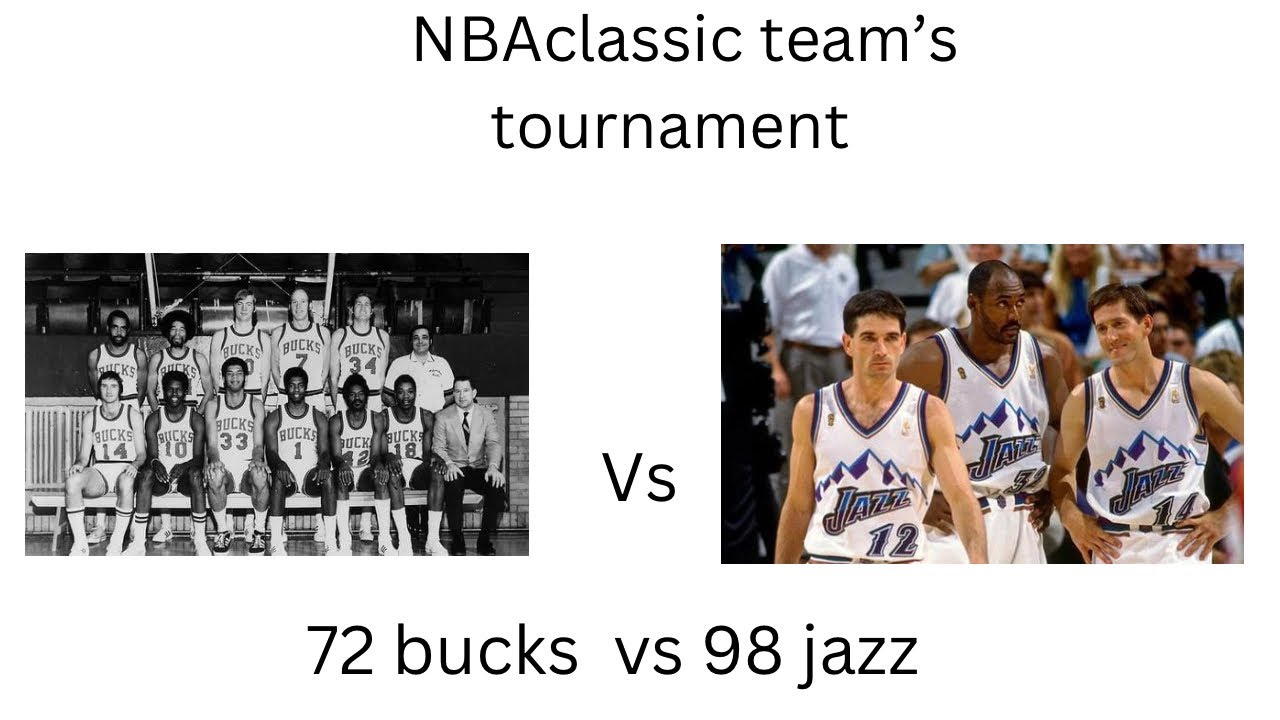 NBA 2k classic team tournament part 2 72 bucks vs 98 jazz - YouTube