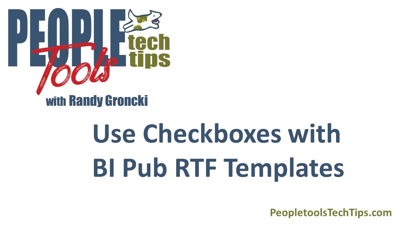 Use Checkboxes with BI Pub RTF Templates - YouTube