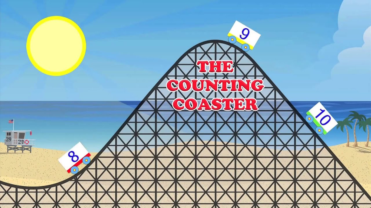 Number Counting Roller Coaster Learn Numbers Animation for Kids HD ...