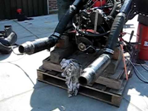 Indmar GM V8 engine running on land - YouTube