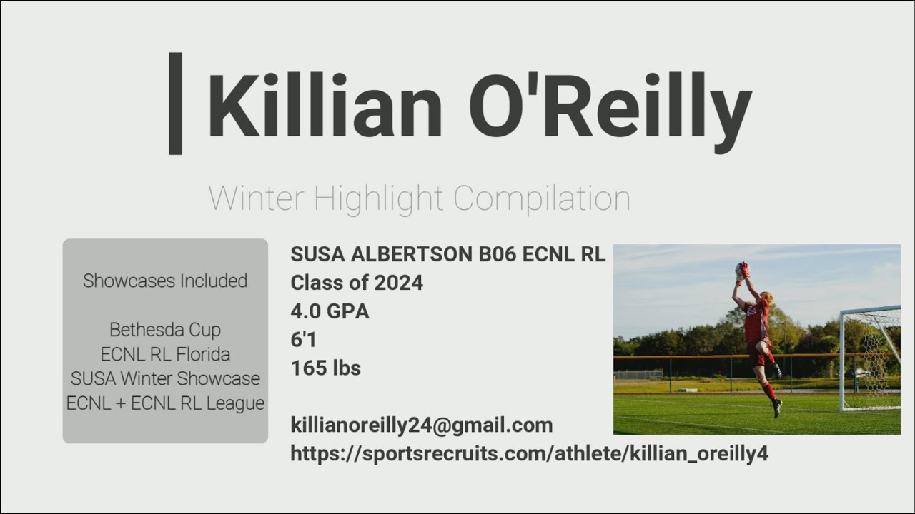 Killian O'Reilly Winter 2023 Showcase Highlight Compilation - YouTube