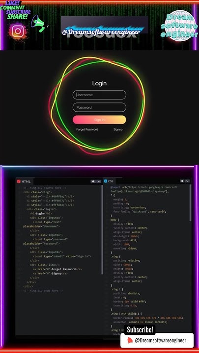 Login page 📄 #python #shortsfeed #coding #fullstackwebdeveloper#ytshorts #tiktok #trending # ...