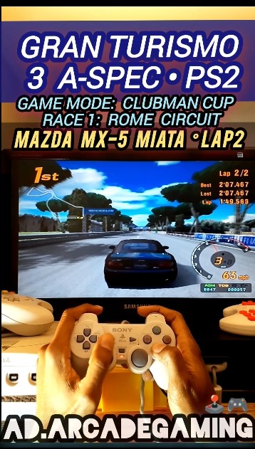 Gran Turismo 3 A-Spec: Rome Circuit - Championship Clubman Cup Race 1 ...