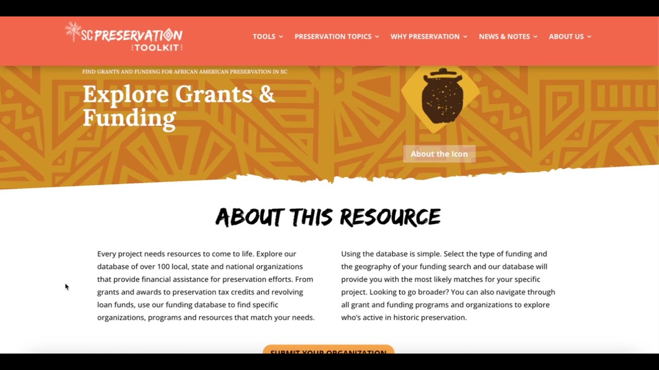 SC Preservation Toolkit Demo #3: I want to find funding - YouTube