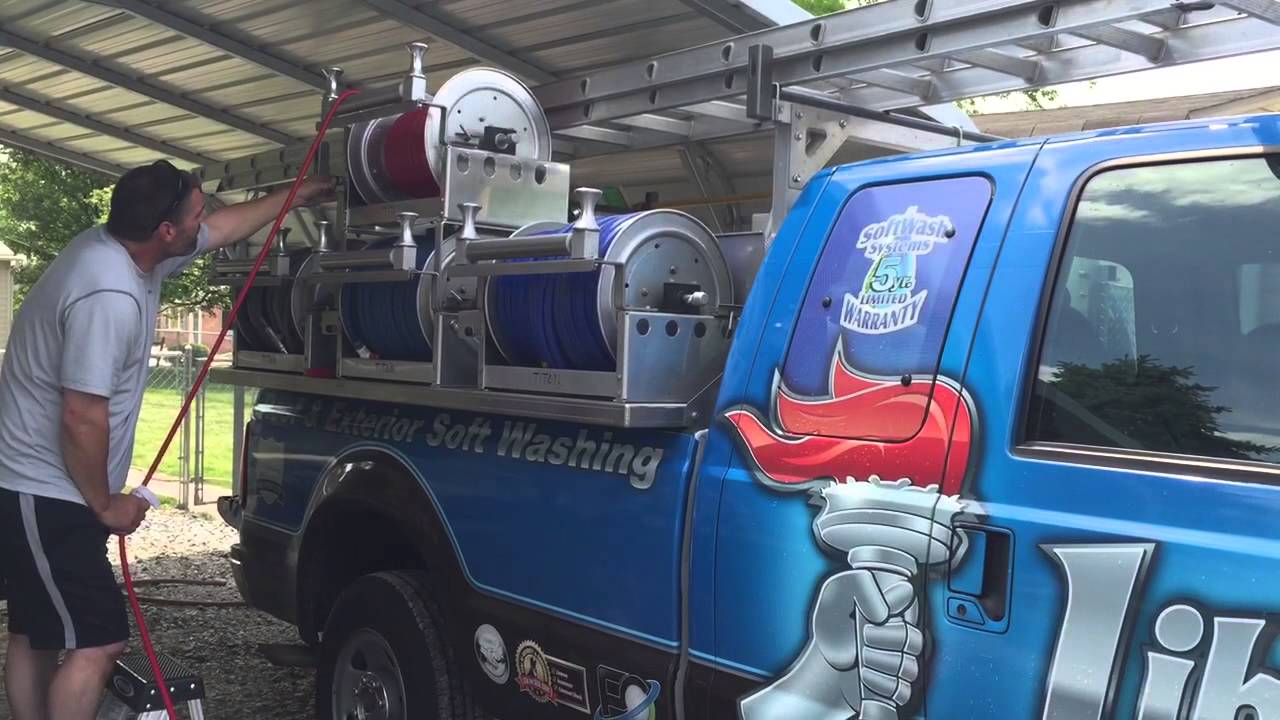 Hose Reel For Window Cleaning Set Up - YouTube