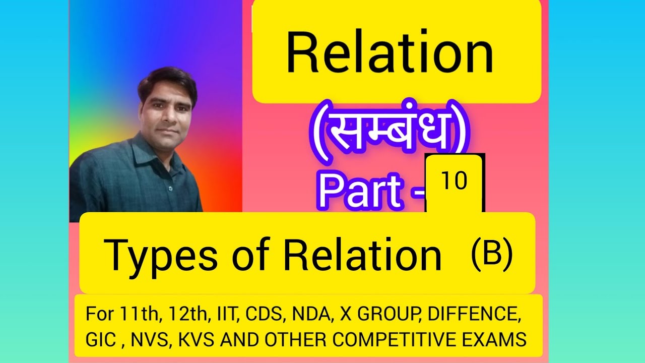 Relation Part -10 Types of relation (B) - YouTube