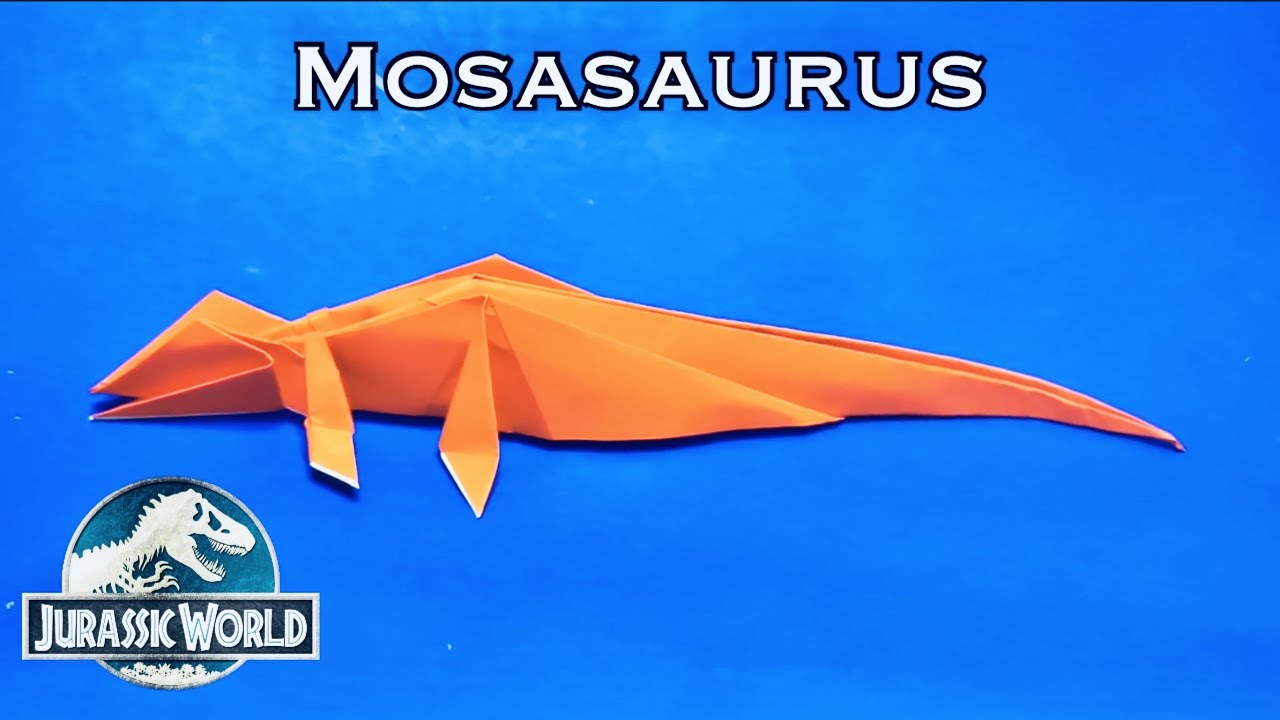 How to make origami dinosaur Mosasaurus tutorial - YouTube