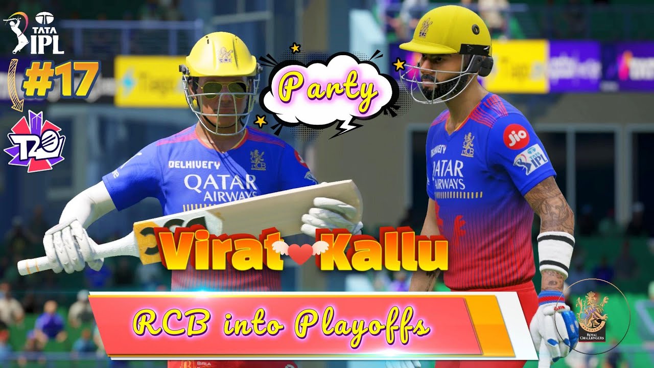 RCB into Playoffs 😍 Party 💘💪 Cricket 24 🏏 IPL 2024 #17 - YouTube