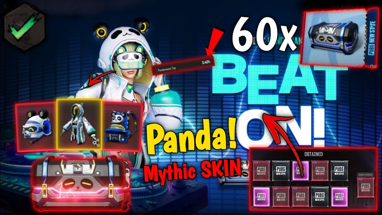NEW! PANDA SKIN 🐼 WE GOT || Pandamania Crate Opening - 60 CRATE || PUBG ...