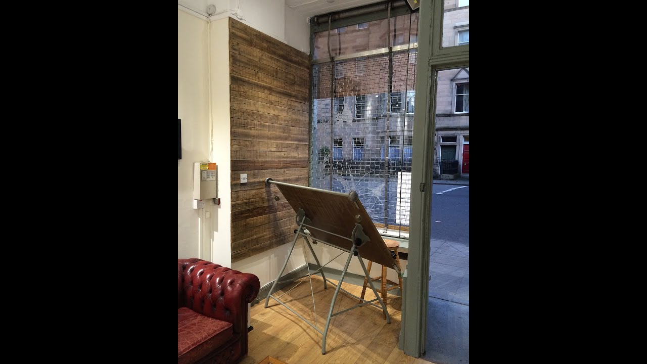 Reclaimed wood feature wall - YouTube