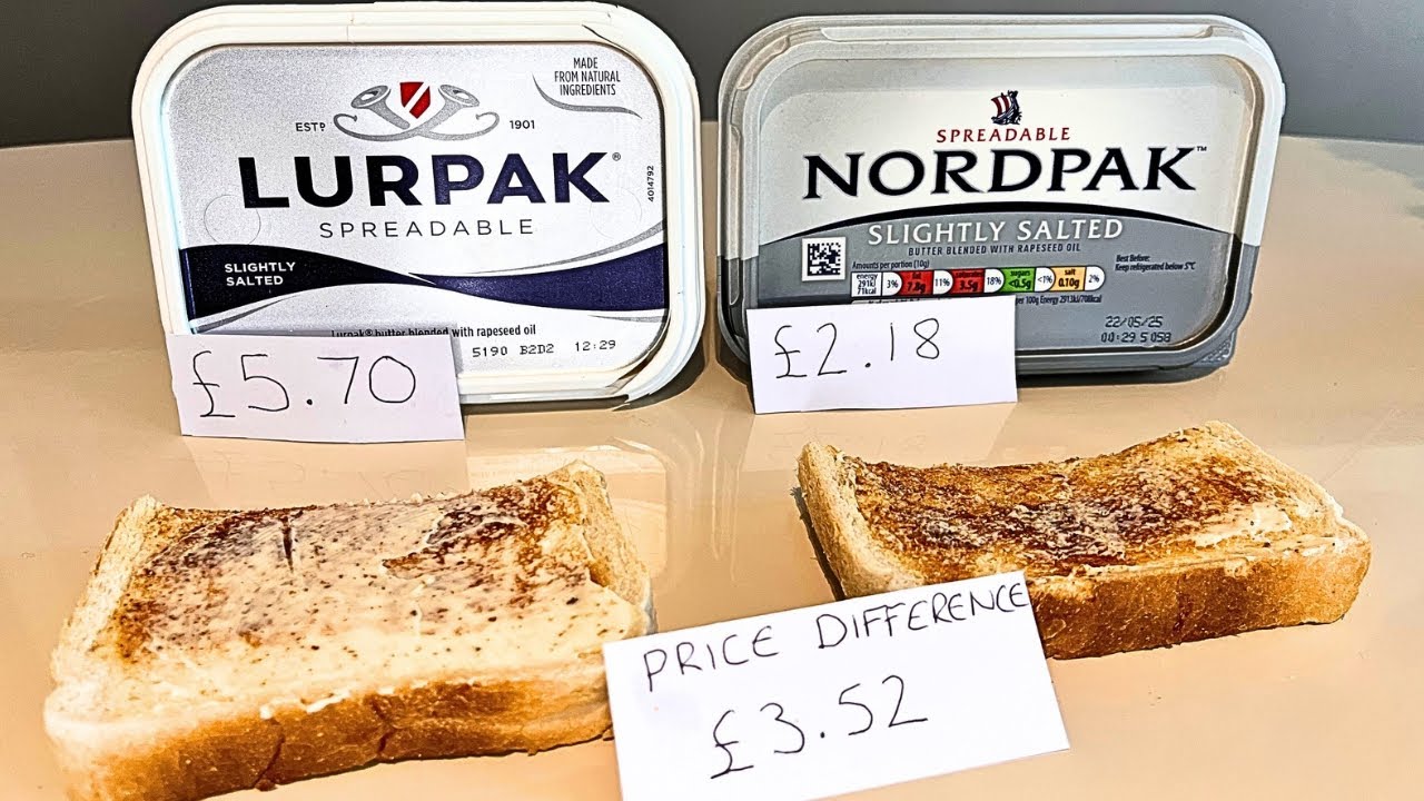 Lurpak v Aldi Nordpak butter | Review and Comparison | Food Review ...