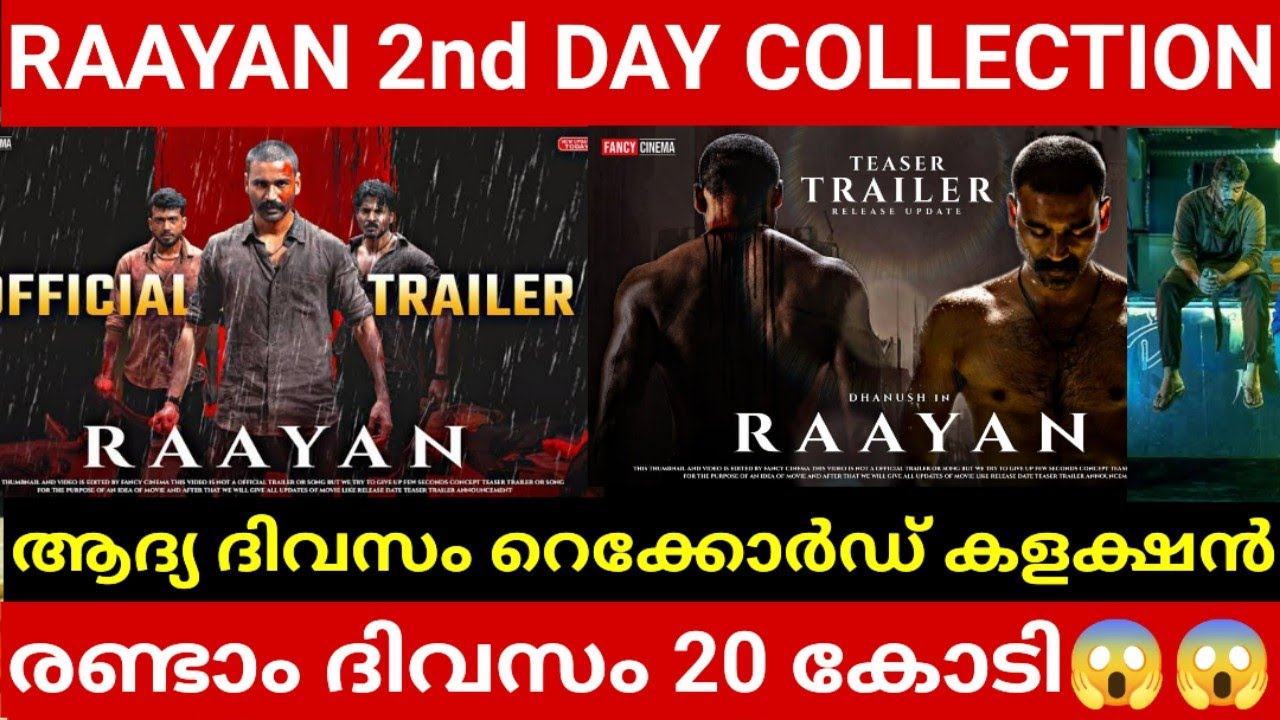 Raayan 2nd Day Box Office Collection | Raayan 2 Day's Worldwide Box ...