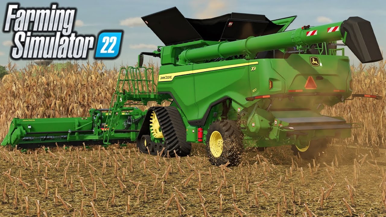 JOHN DEERE X9, 8R, AMERICAN SILO & AUGER! | FARMING SIMULATOR 22 - YouTube