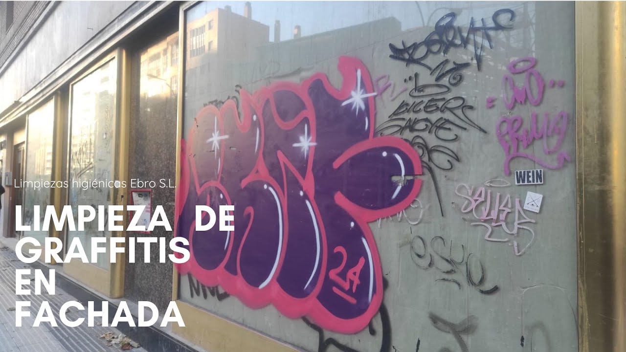 Limpieza de graffitis en fachada comercial - YouTube