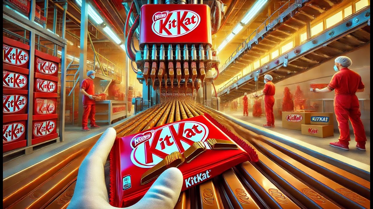 CÓMO se HACE el KIT KAT🍫 | PROCESO DE FÁBRICA🏭 - YouTube