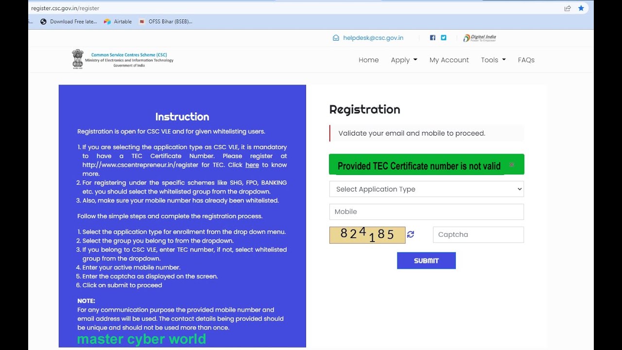 provided tec certificate number is not valid | tec certificate not valid - YouTube