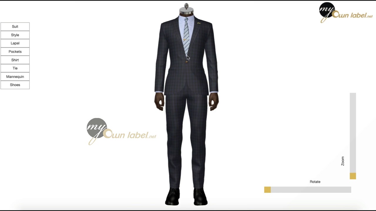 3D Clothing Configurator for Suit, Shirt and Trouser - Rotate & Zoom ...