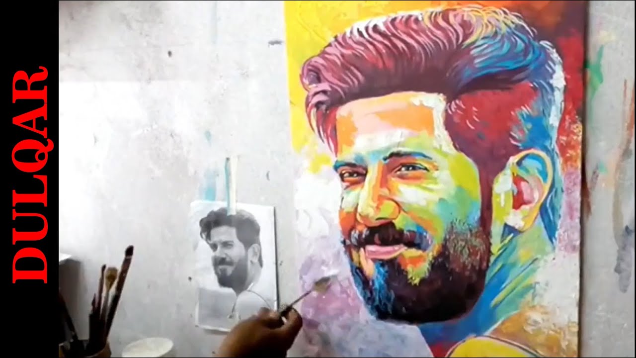 DQ Salman Painting || ABSTRACT Dulqar Painting - YouTube