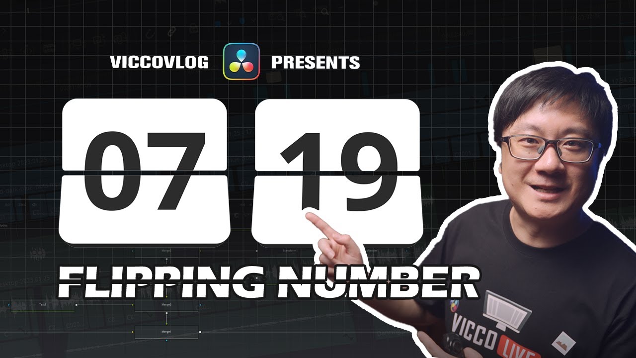 [Vicco] Flipping Number Template | 达芬奇自制翻转数字模板 | 图表模板免费更新 - YouTube