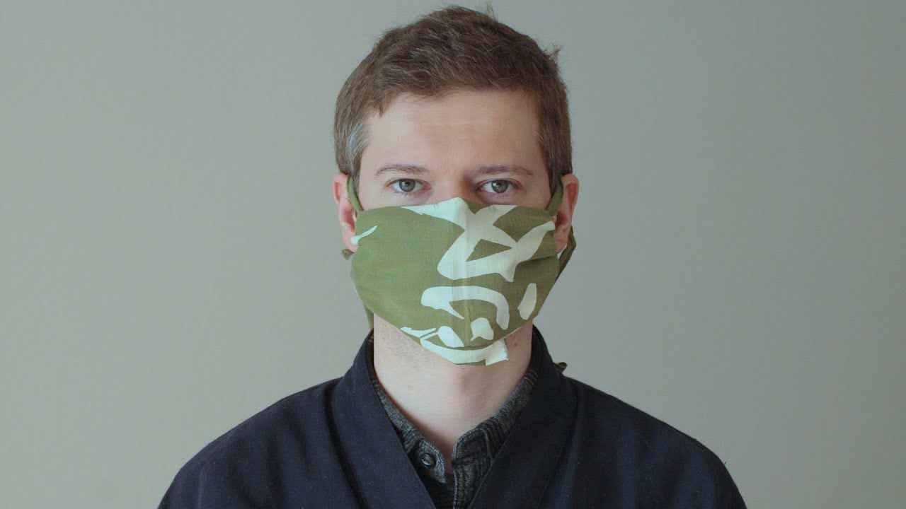 How to make a face mask from a Tenugui - quick and easy, no tools and w ...