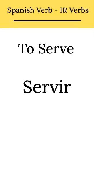 Learn How to Say the Verb "To Serve / Servir" in Spanish | #shorts # ...