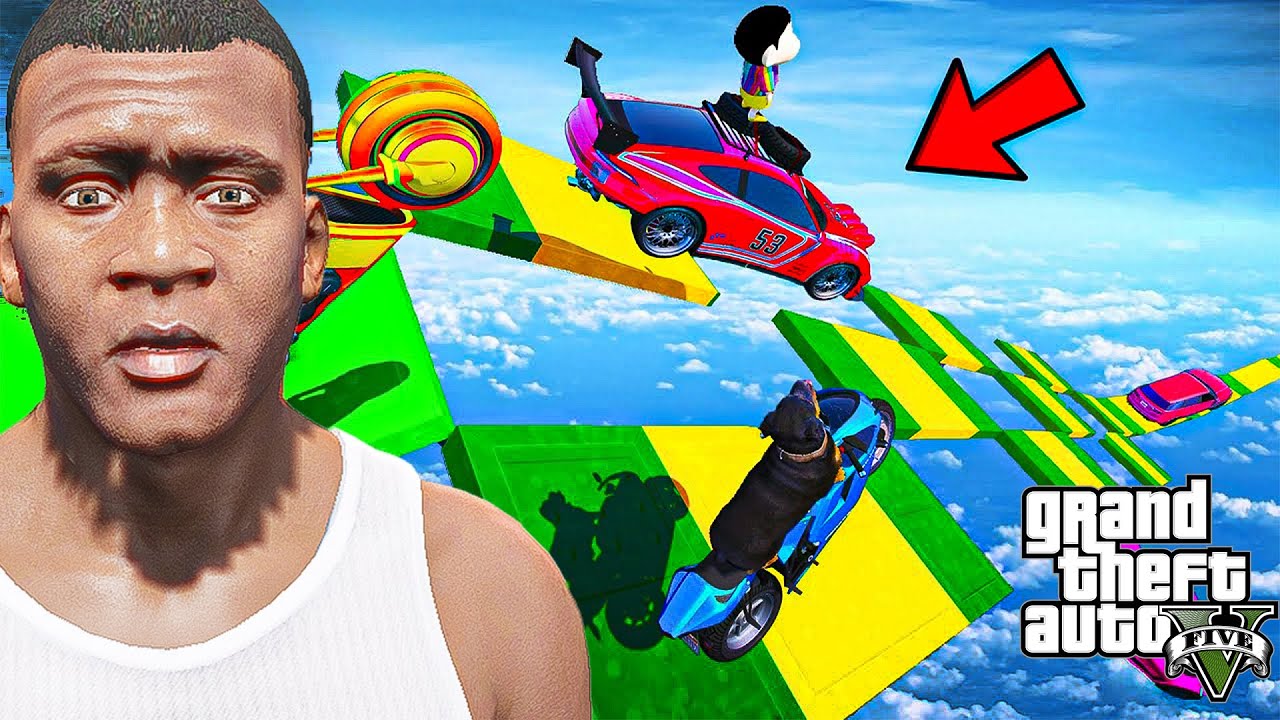 FRANKLIN TRIED IMPOSSIBLE PUZZLE GAP BLOCKS MEGA RAMP PARKOUR CHALLENGE ...