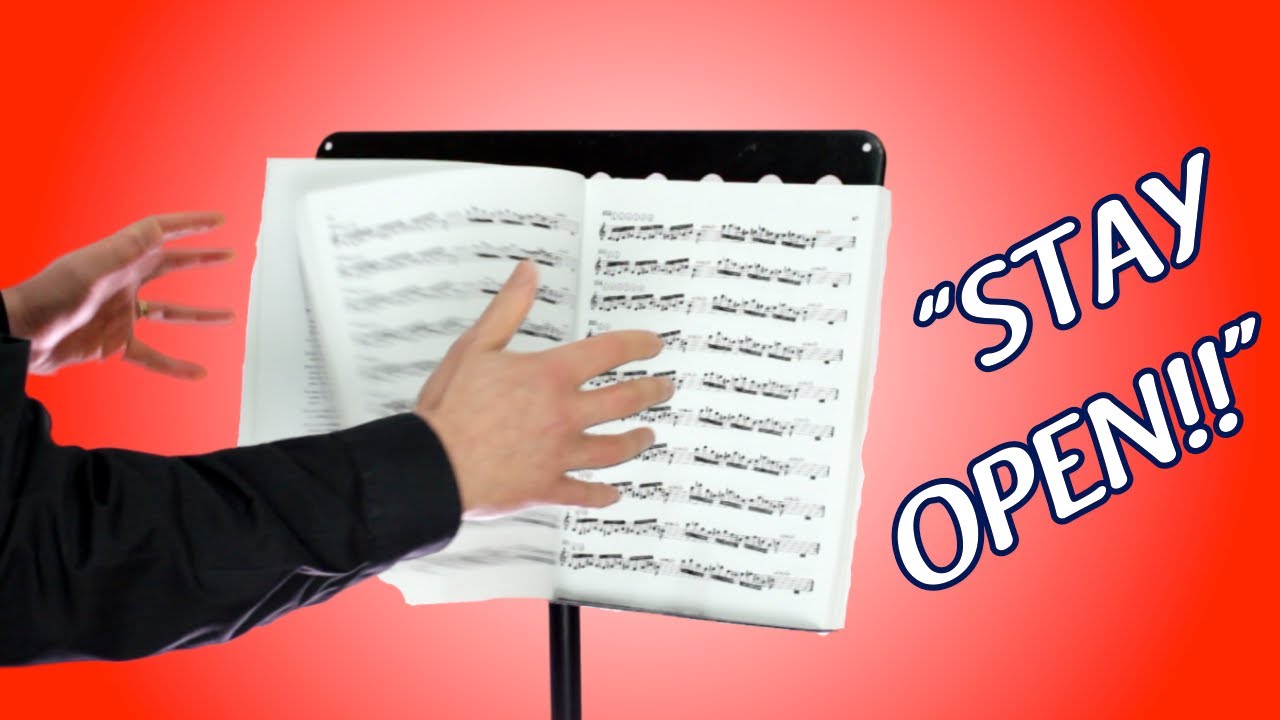 Books on a music stand - how to keep them open and prevent them from ...