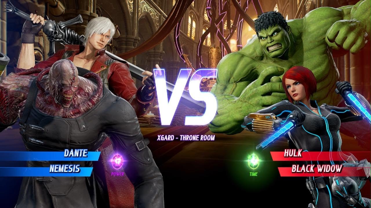 Marvel VS. Capcom: Infinite - Nemesis & Dante VS Black Widow & Hulk ...