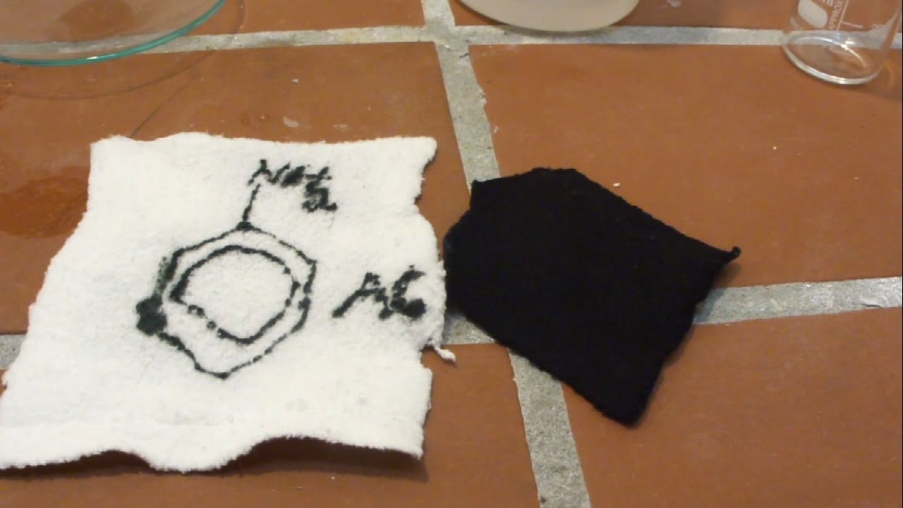 Synthesis of anilin black and dyeing with it - YouTube