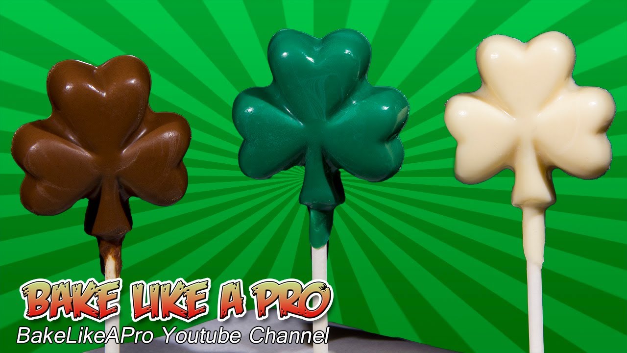 Chocolate Shamrock Lollipops St. Patricks Day