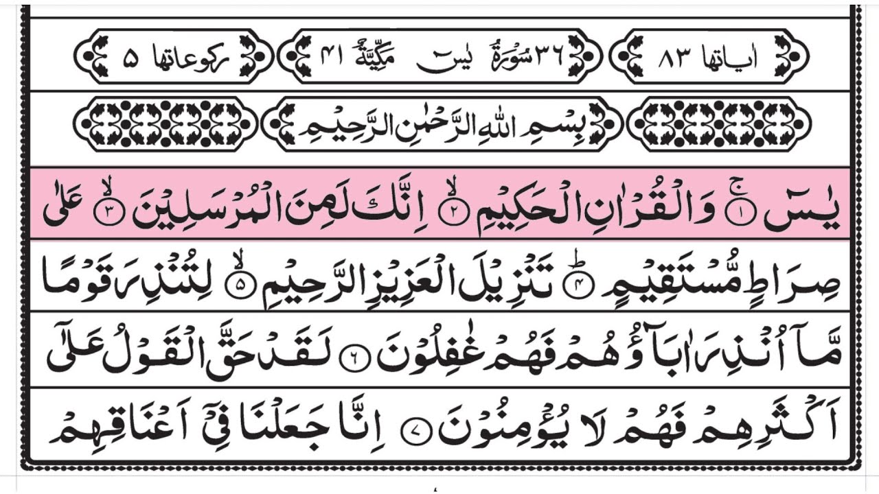 Surah Yasin (Yaseen) Full With Arabic Text | Ep - 00014 | Surah Yasin ...