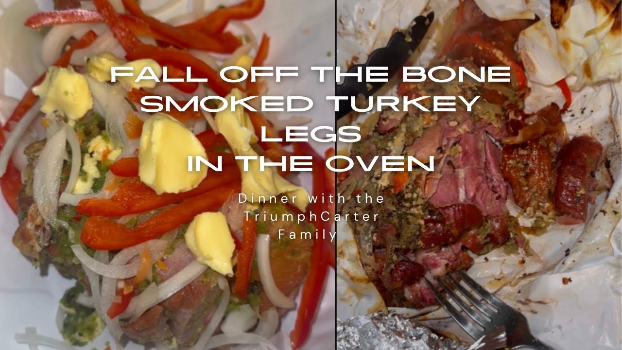Fall Off The Bone Baked Smoked Turkey Legs - YouTube