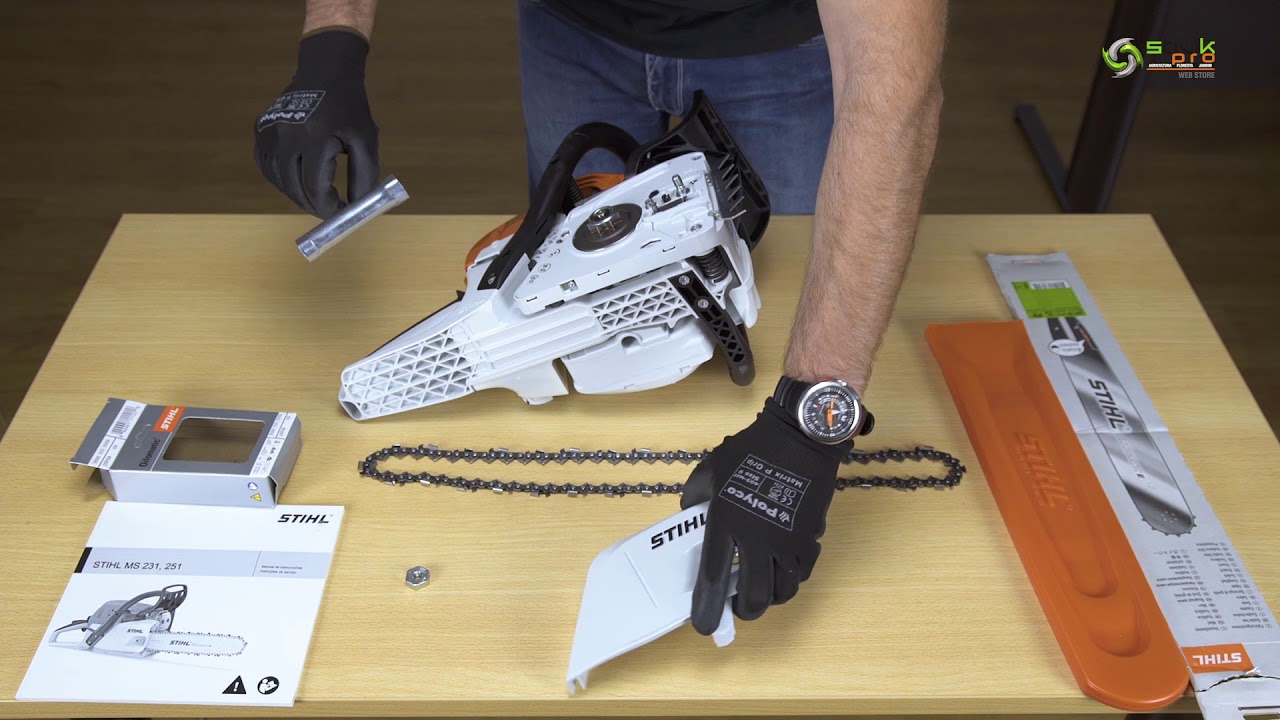 StivikPro - Montagem de Corrente - Motosserra Stihl MS 231/231C/251 ...