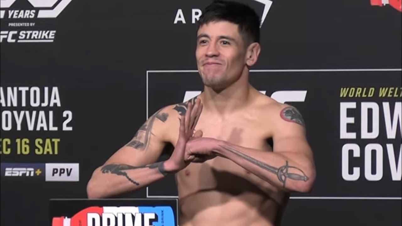 UFC 296 OFFICIAL WEIGH INS: Brandon Moreno Weigh Ins as Secret Back-Up ...
