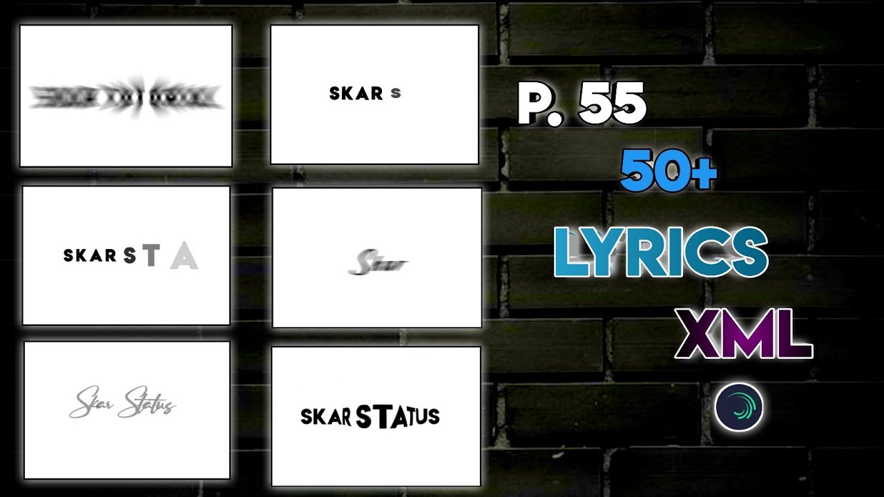 New Top 50+ Text Effect In Alight Motion | Lyrics Preset | Xml File ...