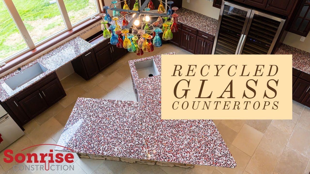 Vetrazzo Ruby Red-recycled glass countertops. Installation - YouTube