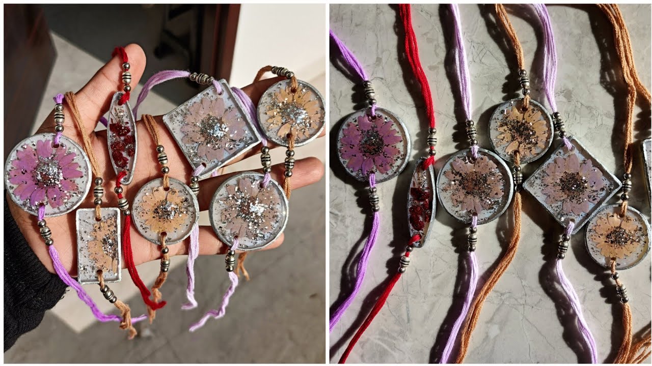 Very easy and beautiful resin rakhi idea. Simple resin rakhis with ...