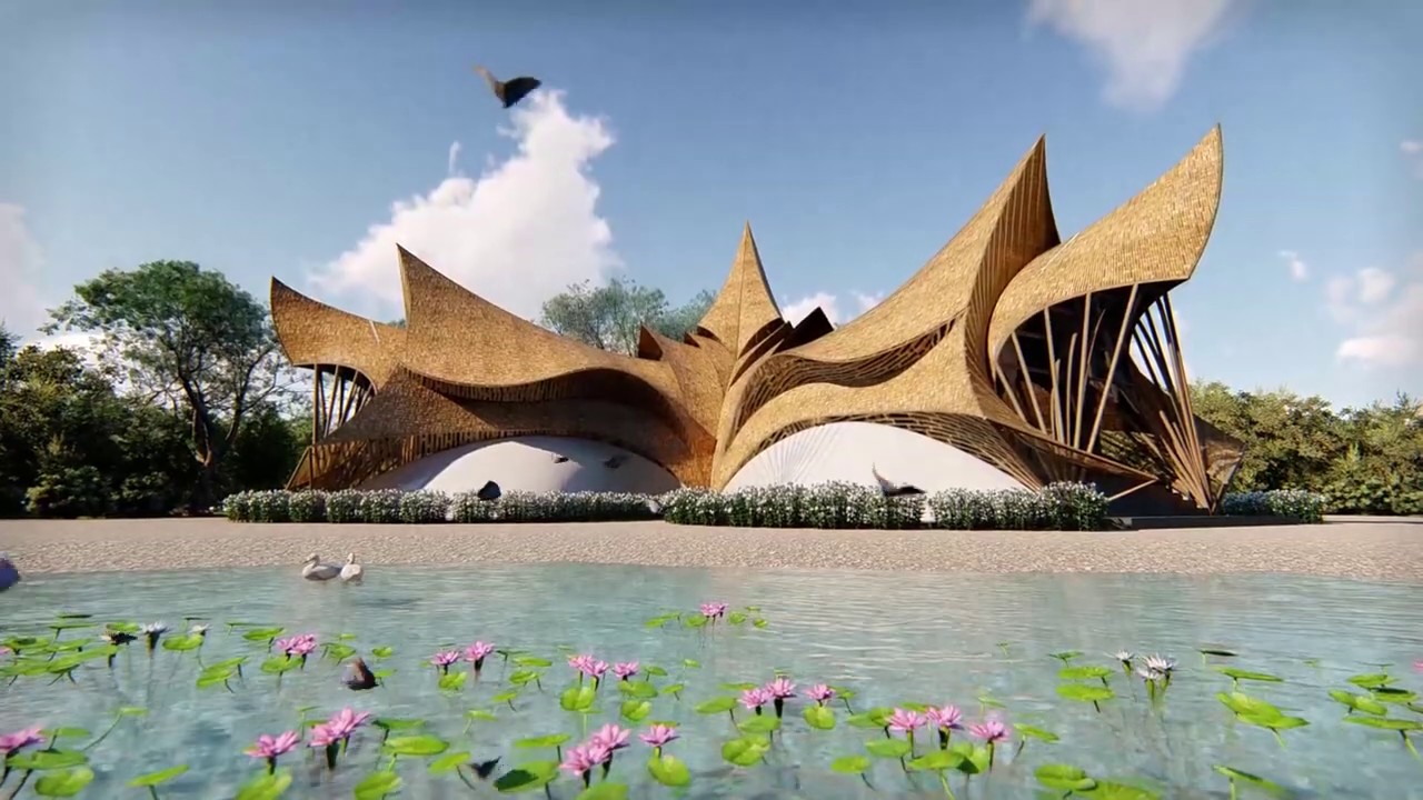 Bamboo architecture concept design of temple in thailand by ...