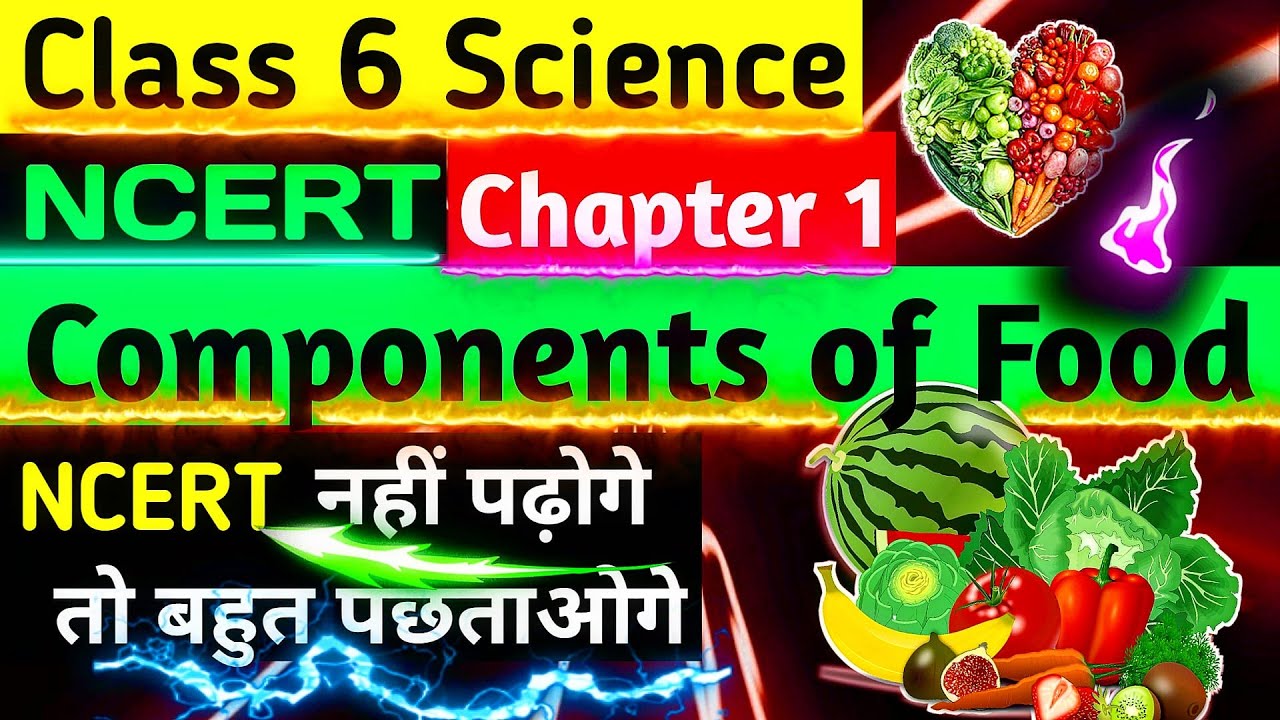 Class 6 NCERT Science Chapter 1|| Components of food|| हिंदी में समझे ...