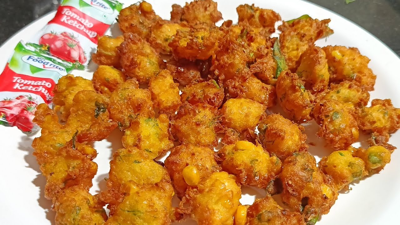 corn bhaji | corn pakoda recipe | sweet corn pakora | corn bhajiya ...
