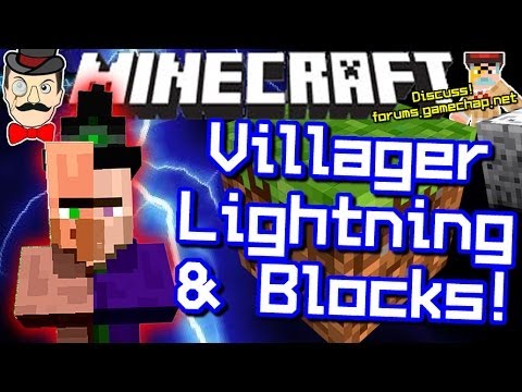 Minecraft VILLAGER LIGHTNING & New Blocks in 1.8! - YouTube