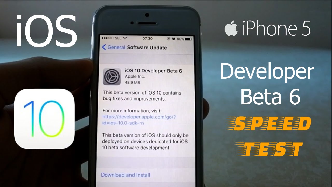 iOS 10 Beta 6 on iPhone 5 Speed Test - YouTube