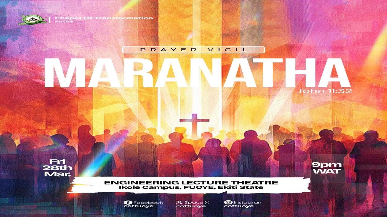 MARANATHA || PRAYER VIGIL [MARCH 28 2025] - YouTube