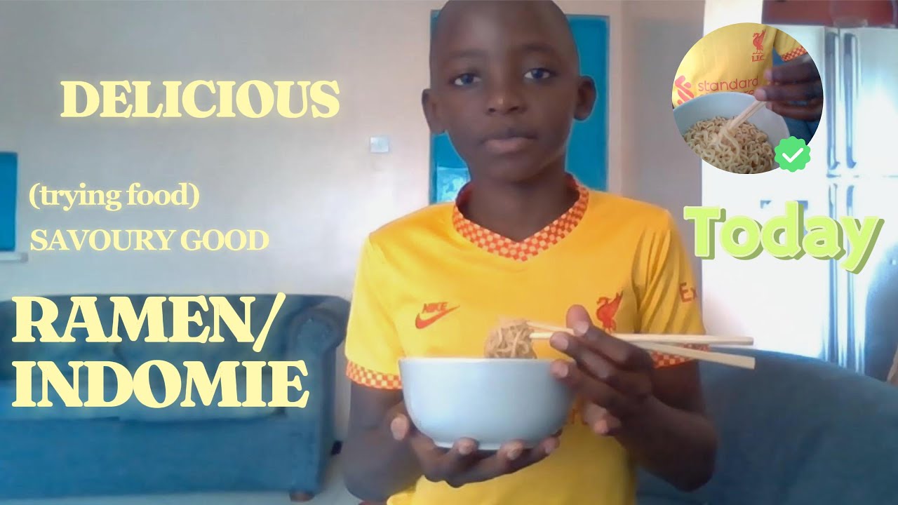 Eating spicy noodles/indomie - YouTube