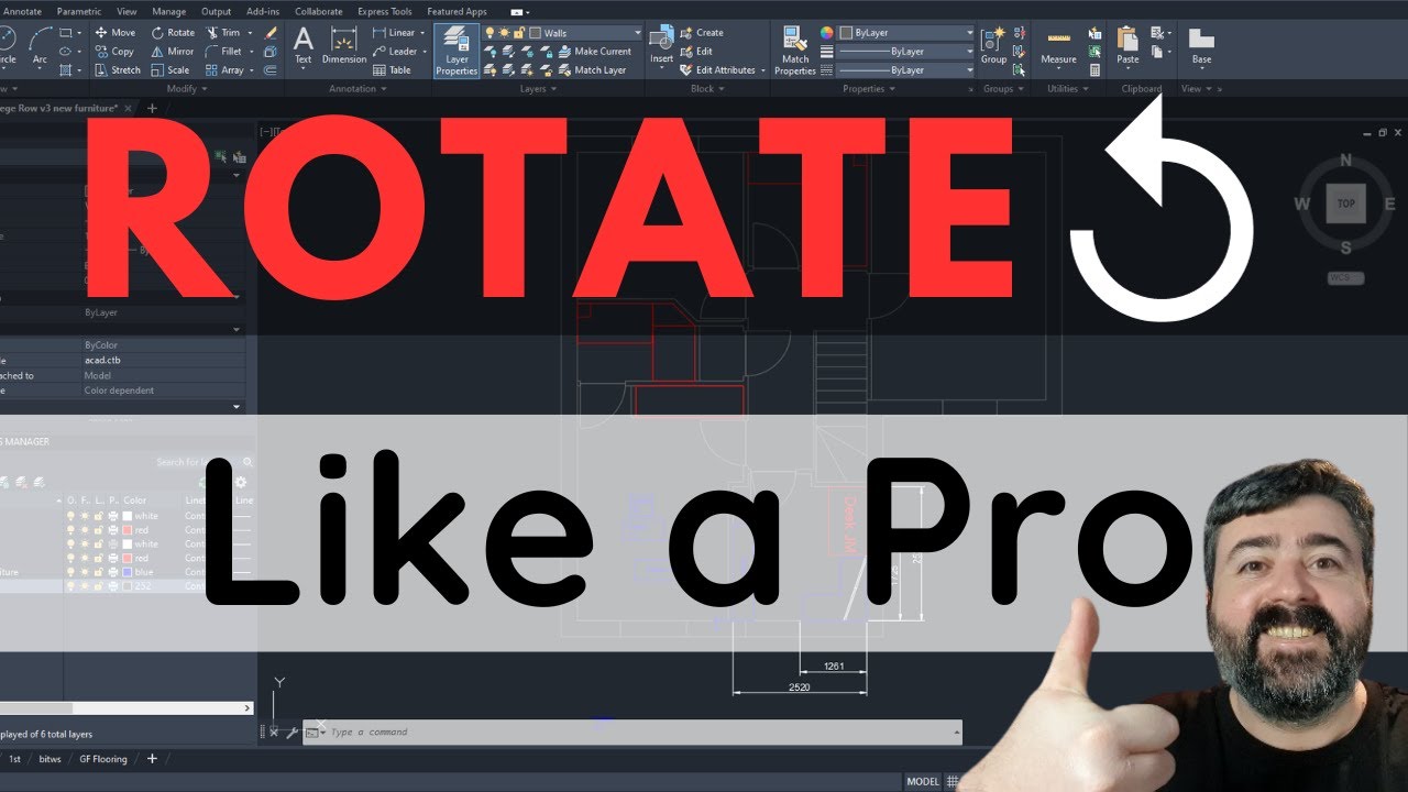 Rotate Anything in AutoCAD! Objects, Views, Workplanes, UCS and More ...