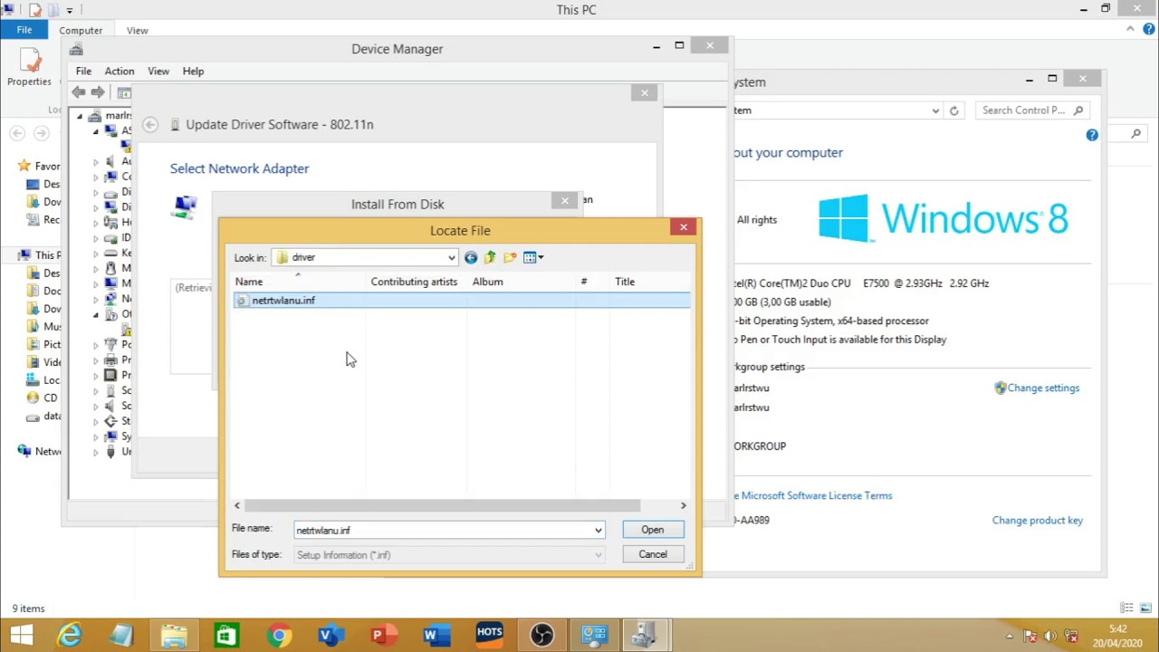 How to install a wireless usb 2.0 driver 802.11N Realtek(Cara Instal ...