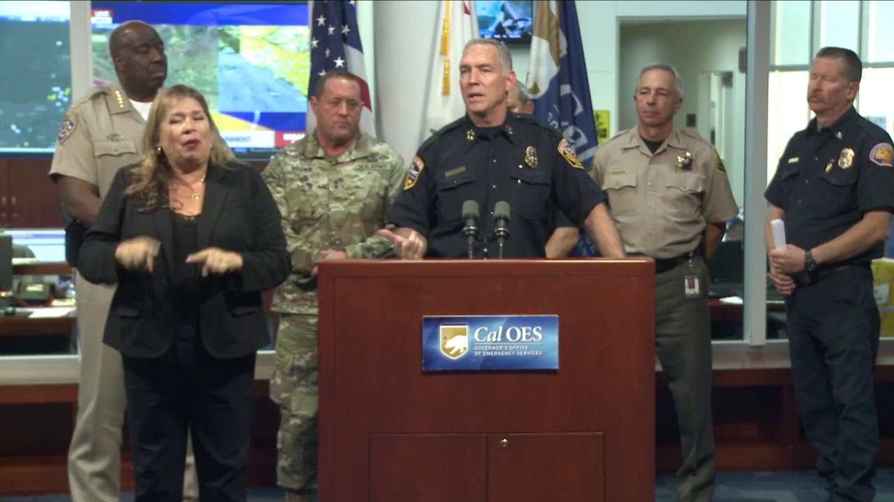 LIVE: Wildfire/PSPS Update From Cal OES State Operations Center - YouTube