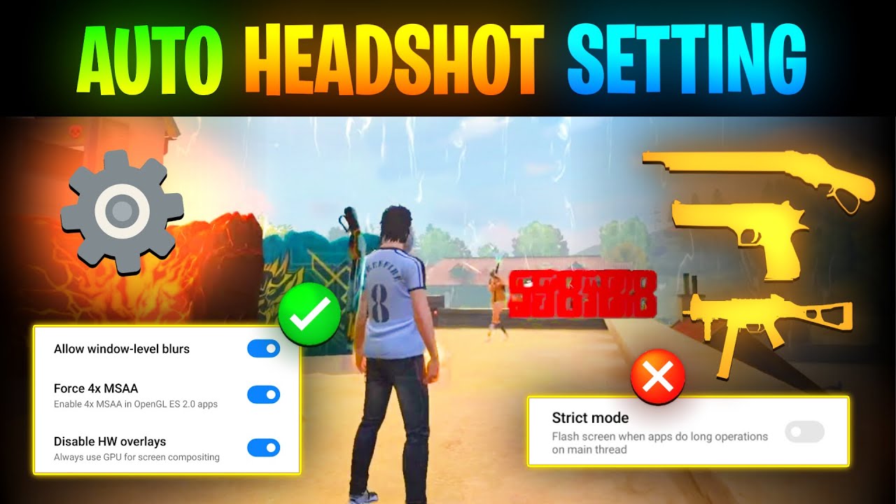 Free Fire Auto Headshot Settings | Best Free Fire Mobile Settings | New ...