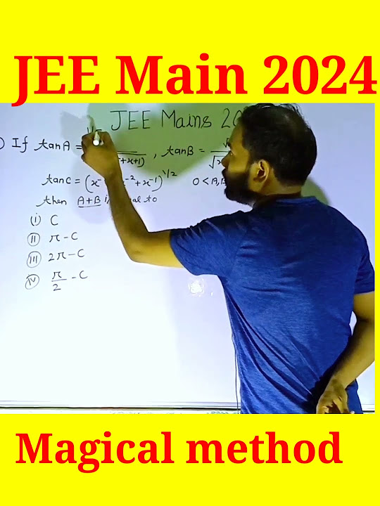 Magical method 🔥| iit jee main 2024 How to solve Maths with trick | iit jee trick #iitmains ...